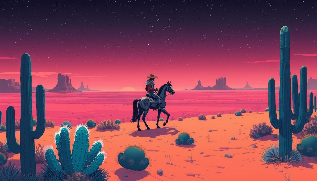 Mejores Prompts para Crear Escenas de Western Futurista con IA