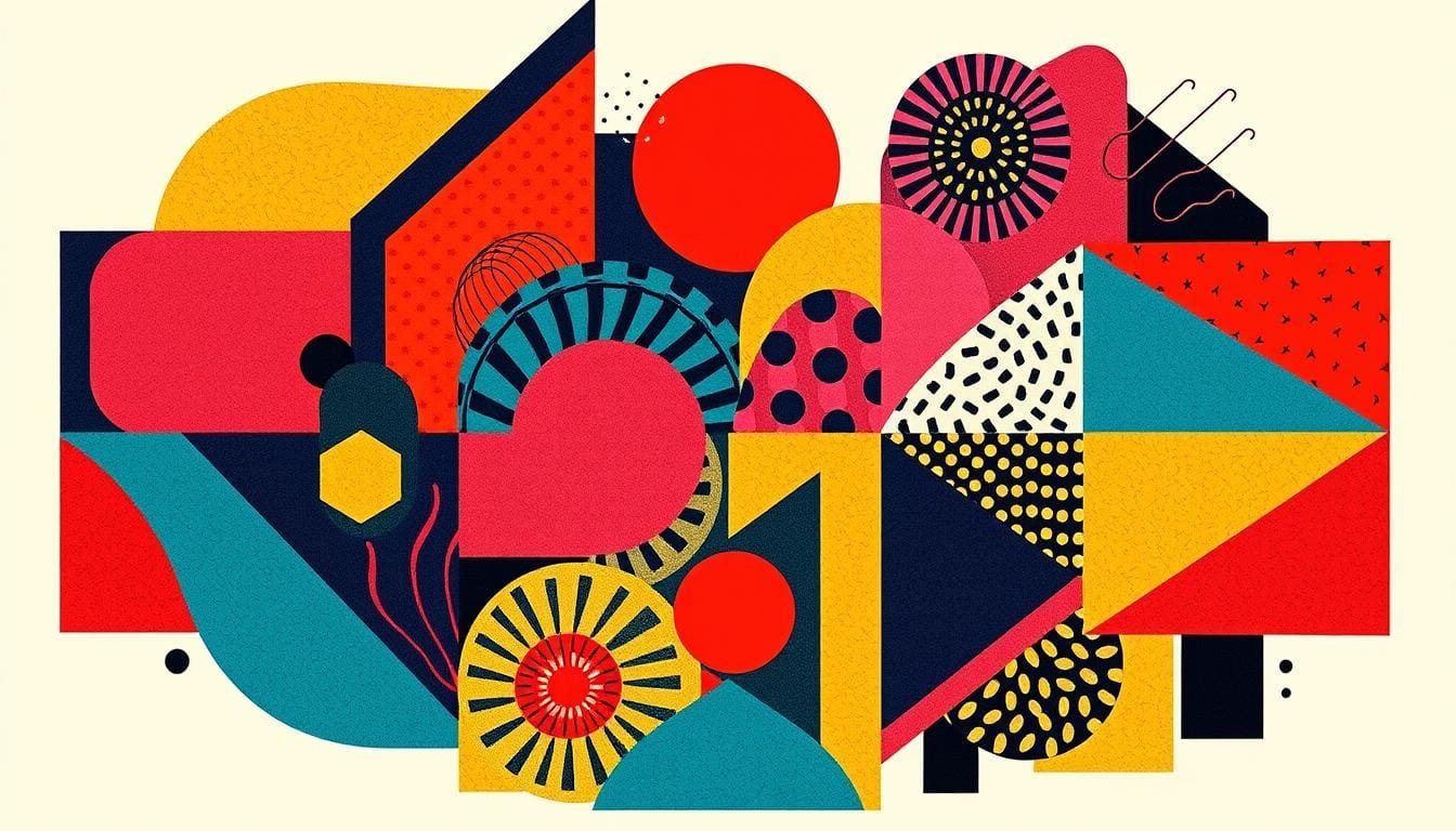 Mejores Prompts para Crear Arte Digital Estilo Memphis con IA