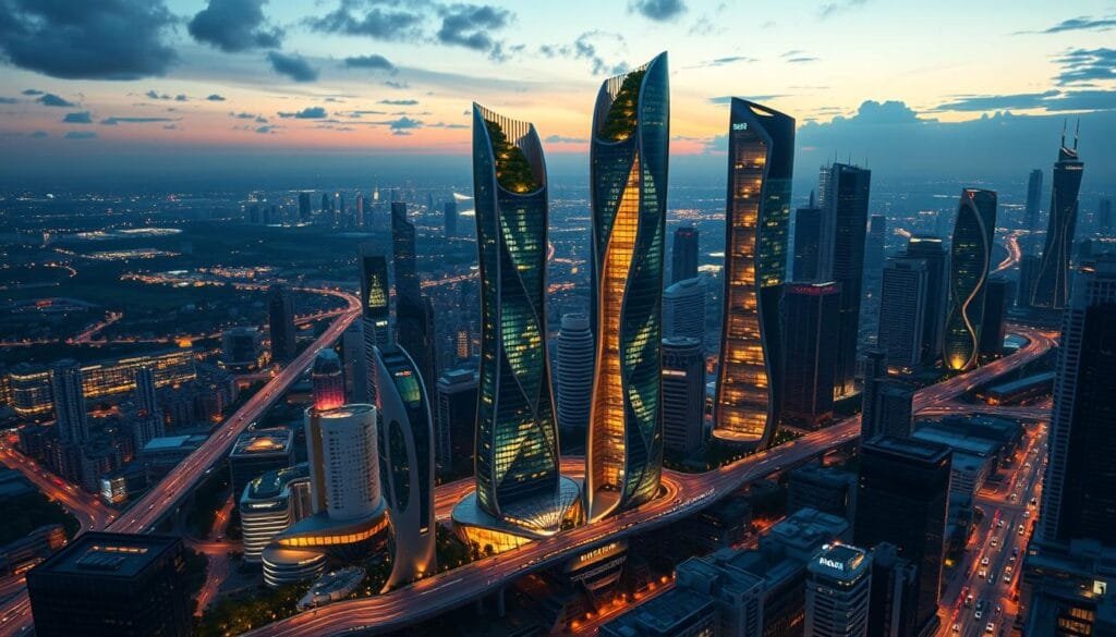 Prompts para Crear Diseños de Edificios Futuristas con IA